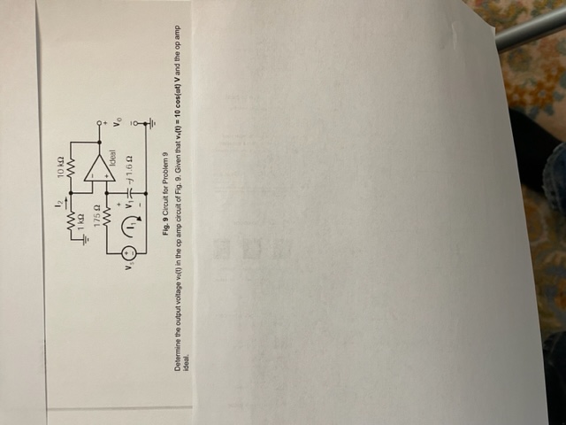 Solved Fig. 9 Circuit for Problem 9 ideal. | Chegg.com