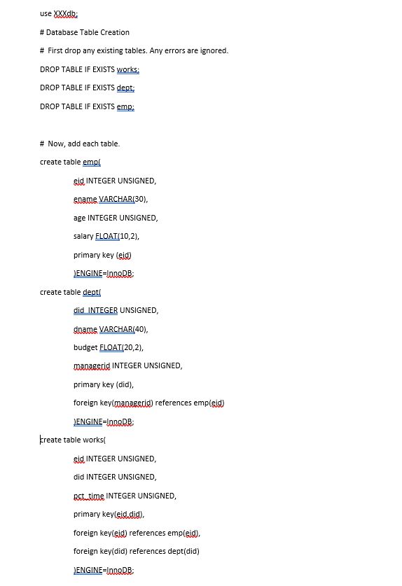 An employee can work in more than one department; the | Chegg.com
