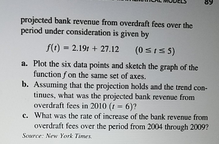 Solved 25. BOUNCED-CHECK CHARGES Overdraft fees have become | Chegg.com
