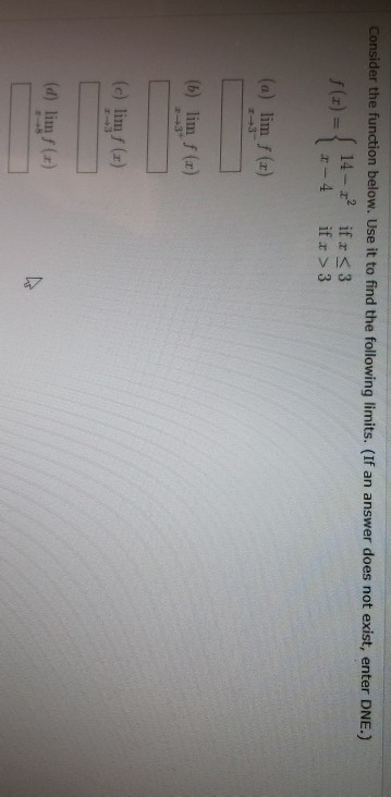 Solved Consider the function below. Use it to find the | Chegg.com