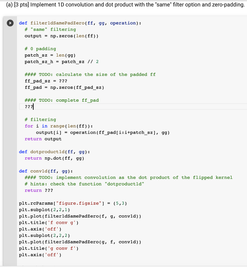 First, let's create the 1D array (curve): f and g. | Chegg.com