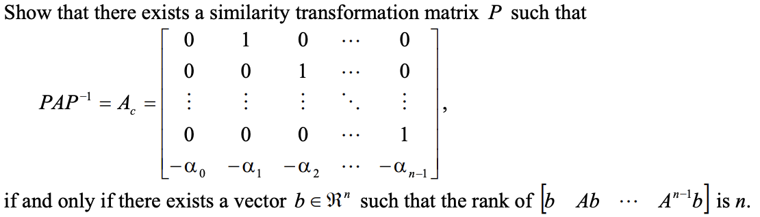 Solved Show that there exists a similarity transformation | Chegg.com