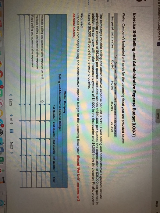 Solved Exercise 8-6 Selling and Administrative Expense | Chegg.com Solved Exercise 8-6 Selling and Administrative Expense | Chegg.com