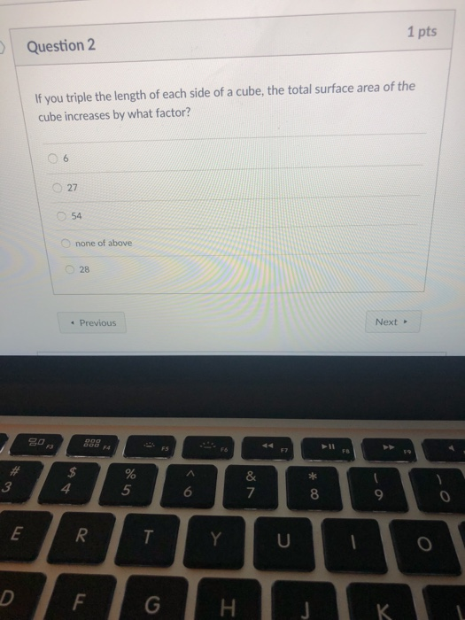 Solved Question 2 1 pts If you triple the length of each | Chegg.com