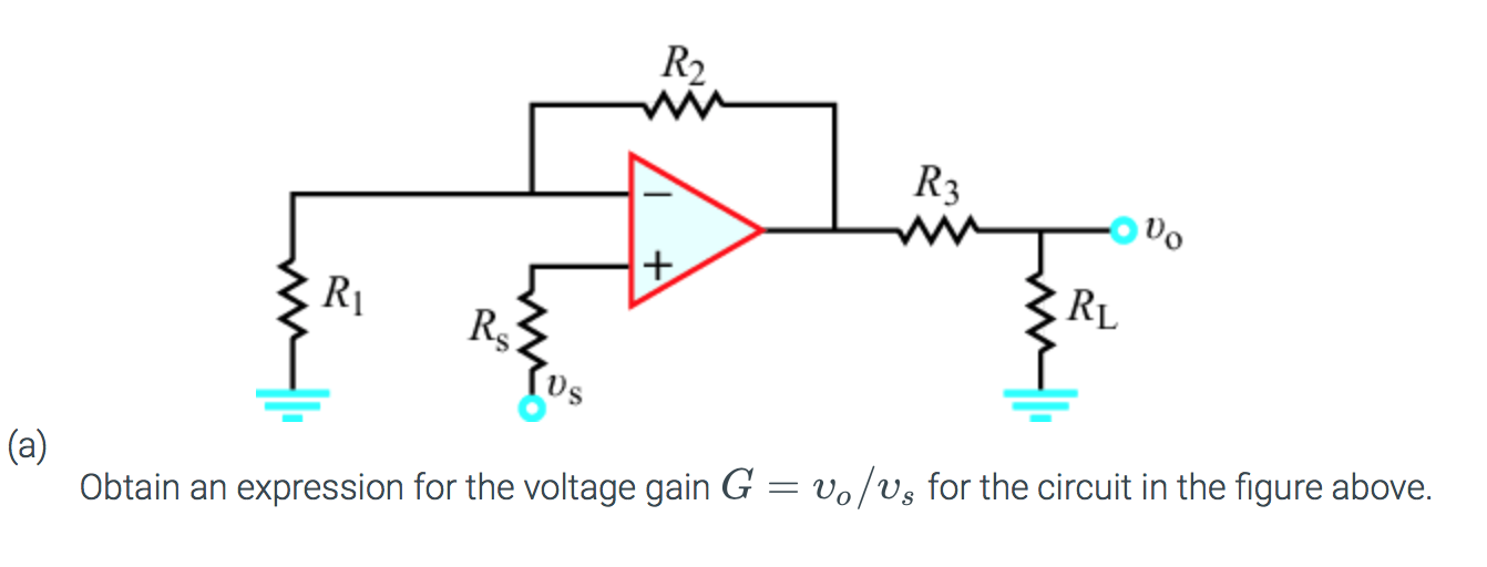Solved Do SRL (a) Obtain an expression for the voltage gain | Chegg.com