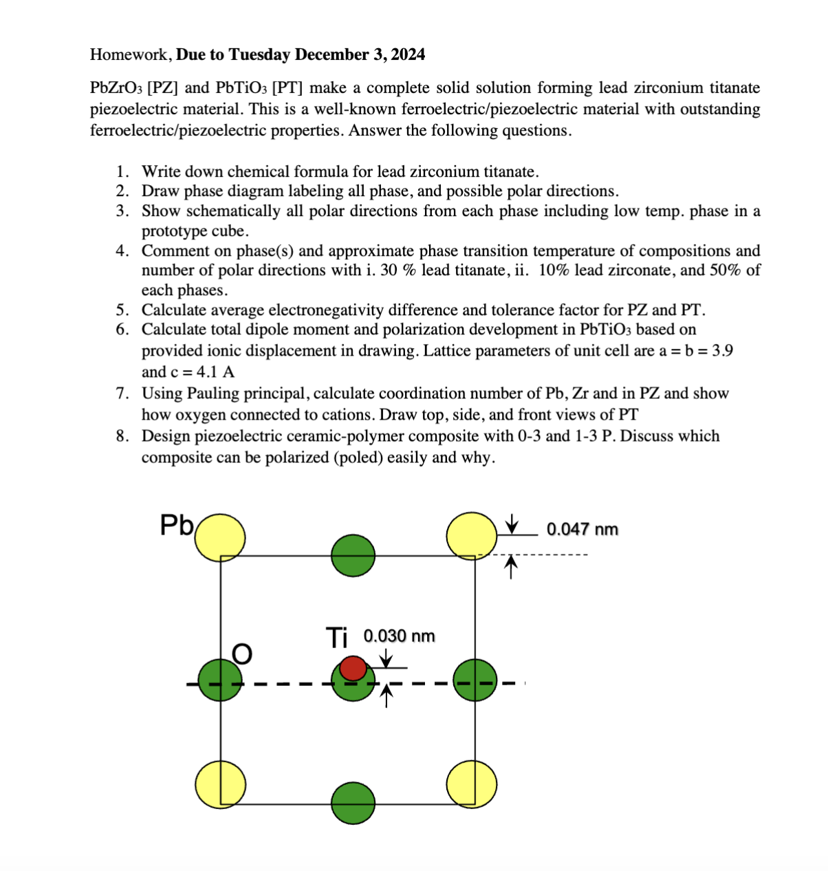 Solved PbZrO3 [PZ] ﻿and PbTiO3 [PT] ﻿make a complete solid | Chegg.com