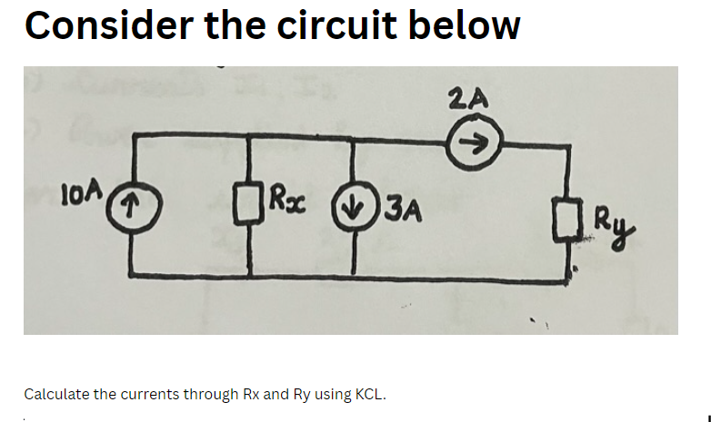 Solved Consider the circuit belowCalculate the currents | Chegg.com