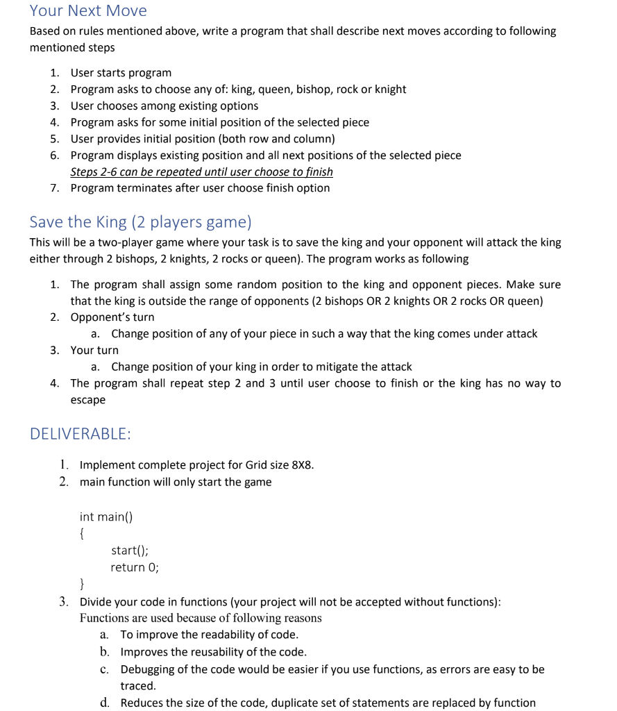 Solved Chess is a two players strategy game that consist of | Chegg.com