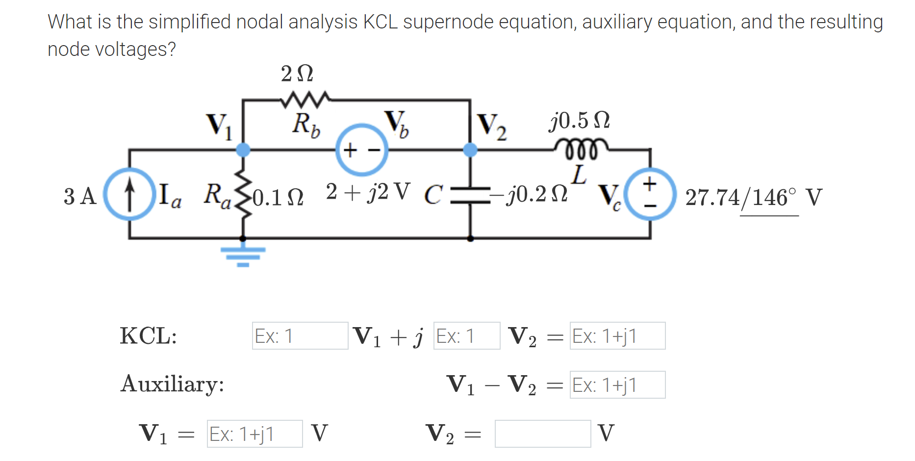 Solved What is the simplified nodal analysis KCL supernode | Chegg.com