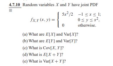 Solved Random variables X and Y have joint PDF \\n f_X Y(x, | Chegg.com
