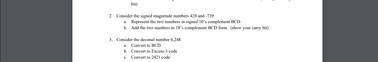 Solved bit) 2. Consider the signed magnitude numbers 428 and | Chegg.com