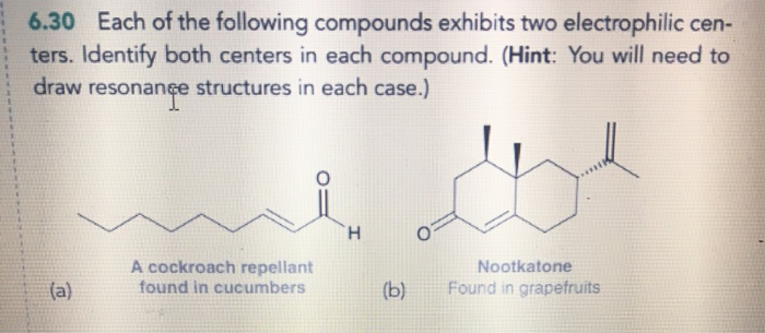 Solved 6.30 Each of the following compounds exhibits two | Chegg.com