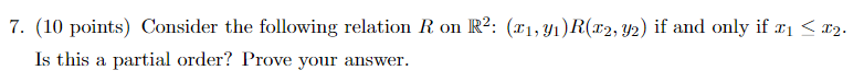 Solved Consider the following relation R on R2: (x1, | Chegg.com