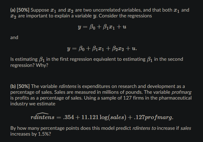 Solved (a) [50%] Suppose 21 and 22 are two uncorrelated | Chegg.com