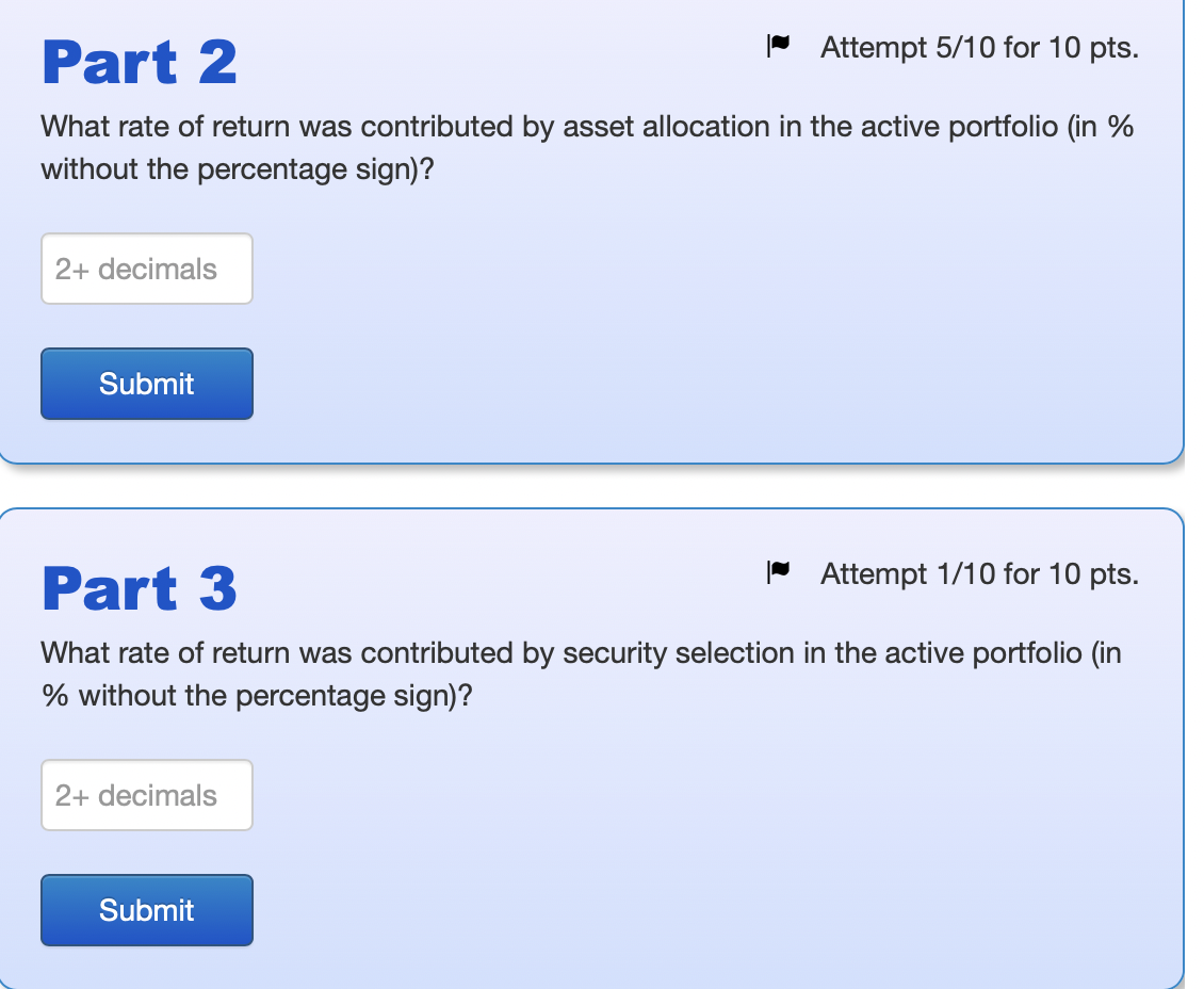 Solved You want to evaluate the performance of an actively | Chegg.com