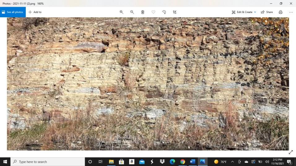 Solved Identify one of the fractures in the outcrop. Does | Chegg.com