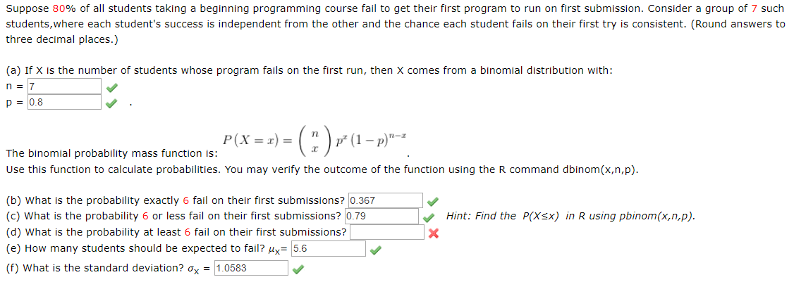 Solved Suppose 80% of all students taking a beginning | Chegg.com