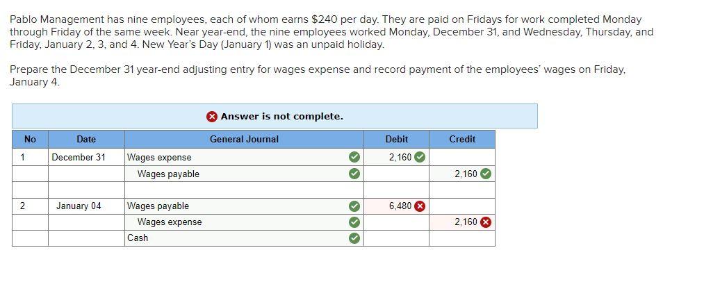 Solved Pablo Management has nine employees, each of whom | Chegg.com
