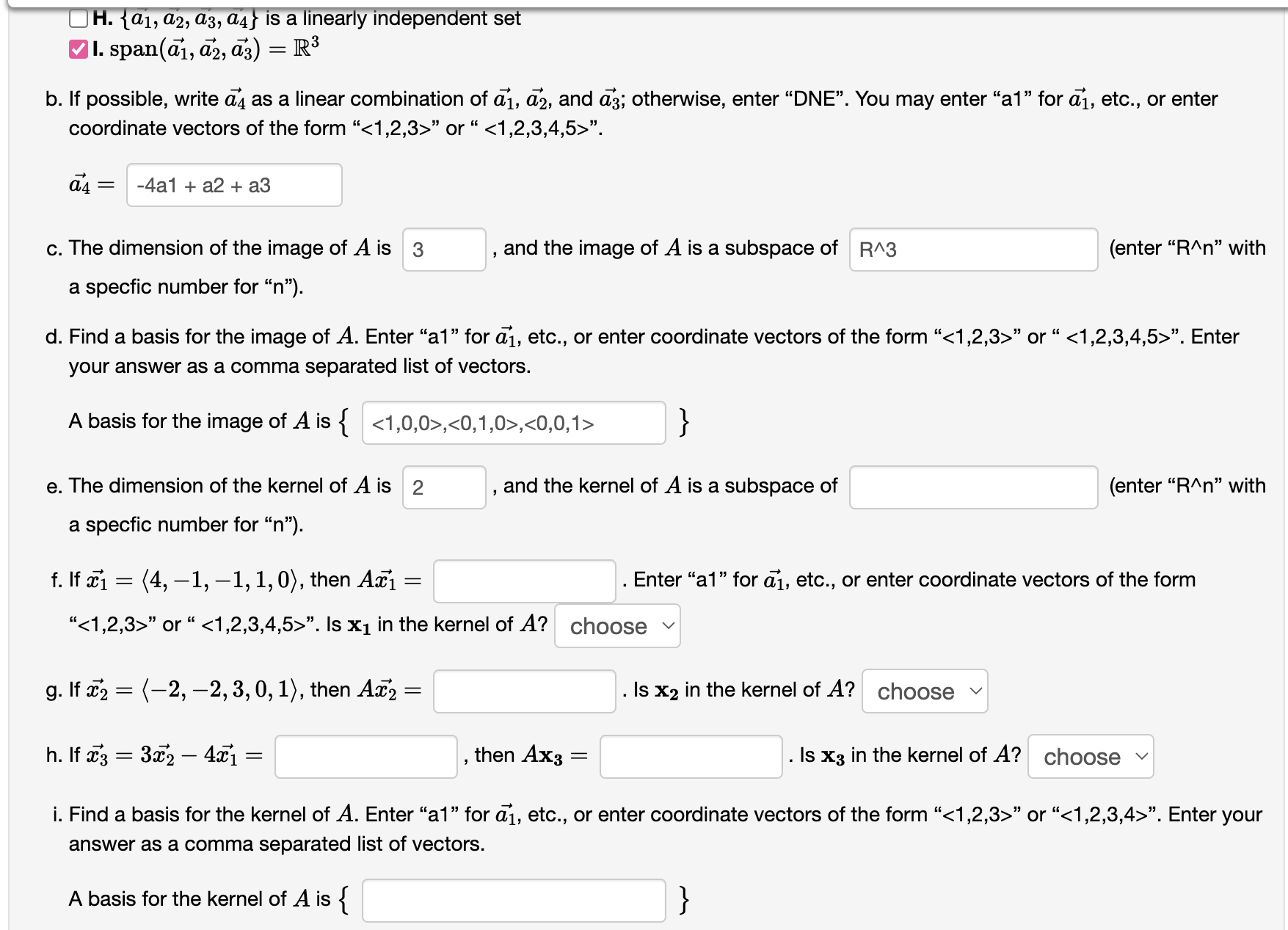 Solved Suppose vec(a1),vec(a2),vec(a3),vec(a4), ﻿and vec(a5) | Chegg.com