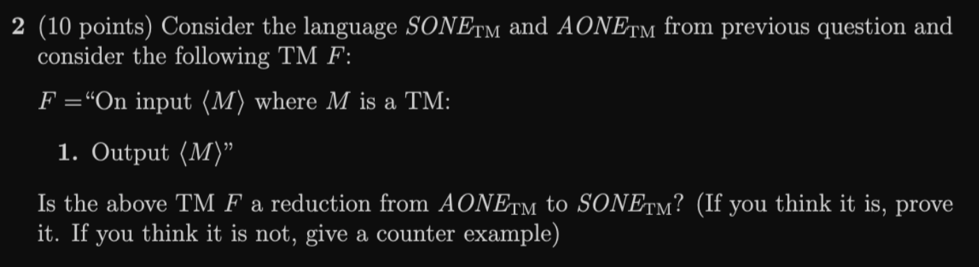 Solved Consider the following languages: ﻿EONE_TM = {| ﻿M is | Chegg.com