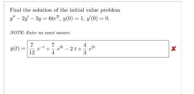 Solved Find the solution of the initial value problem y" – | Chegg.com