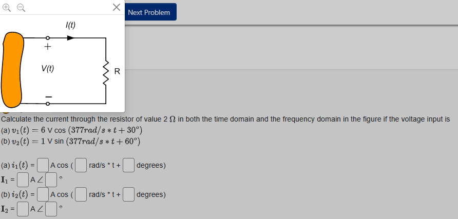 Solved Calculate the current through the resistor of value | Chegg.com