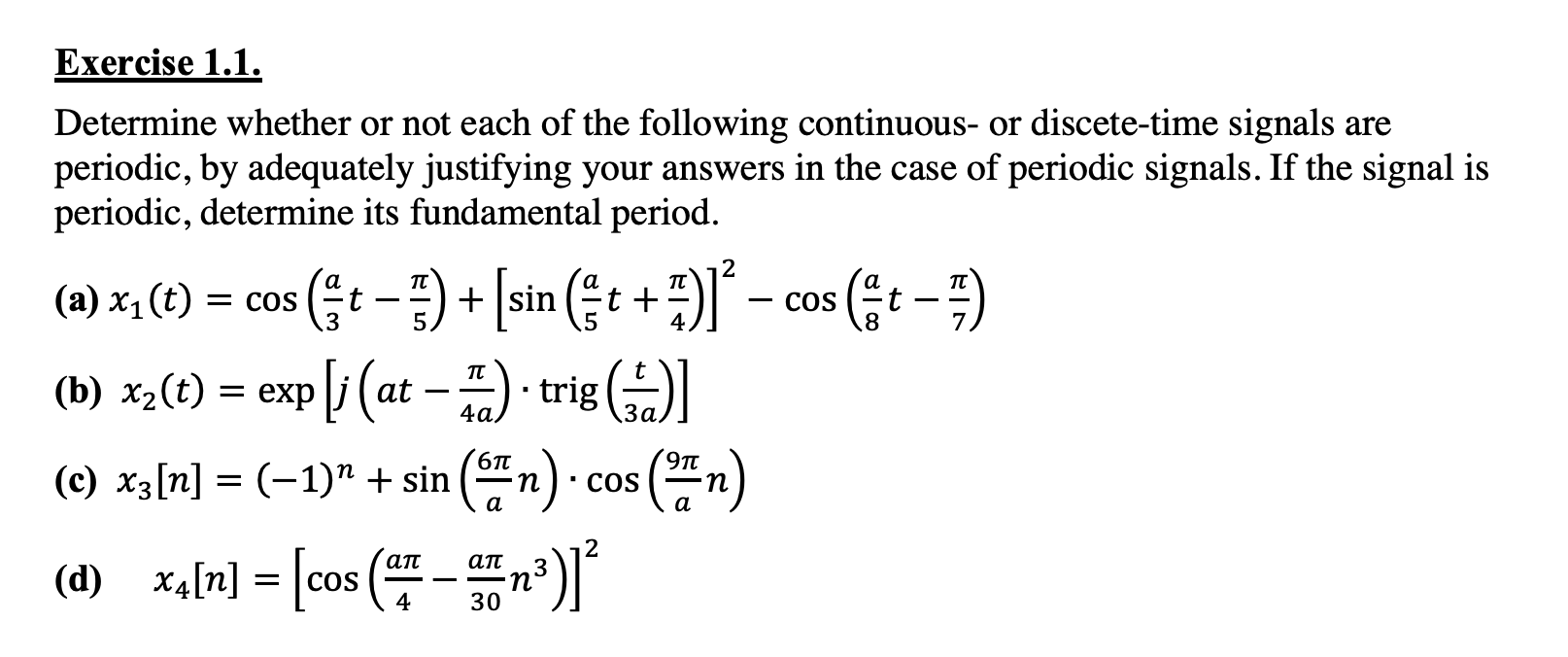 Solved Determine whether or not each of the following | Chegg.com