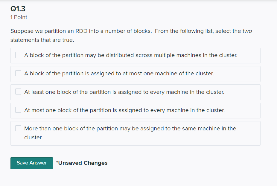 Solved Q1 Partitions and Partitioning 3 Points Q1.1 1 Point | Chegg.com
