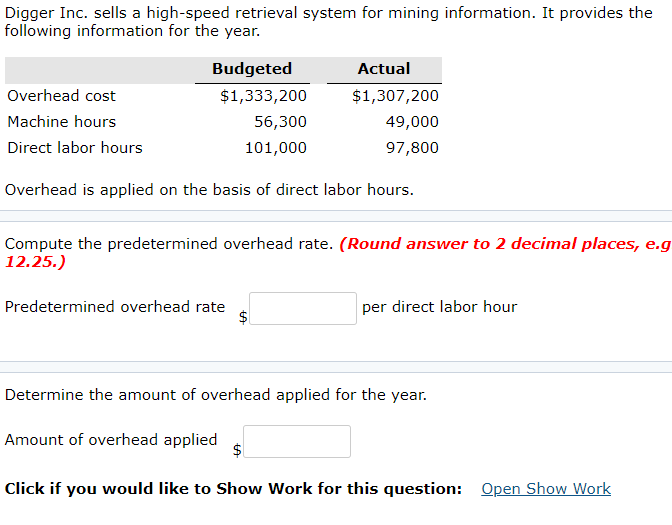 Solved Digger Inc. sells a high-speed retrieval system for | Chegg.com