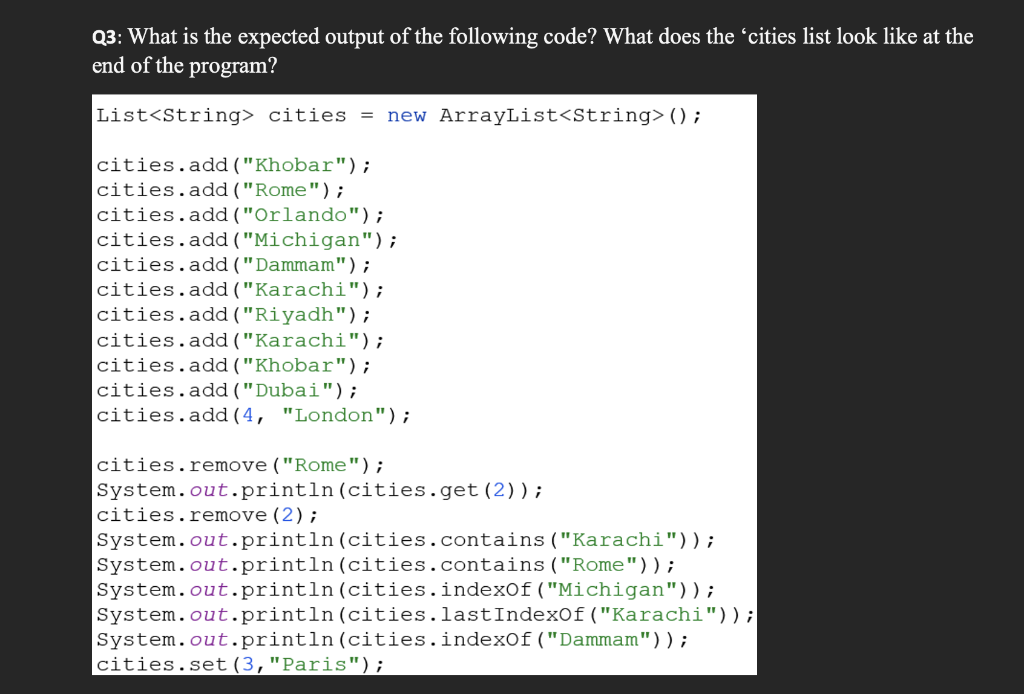 Solved end of the program? | Chegg.com