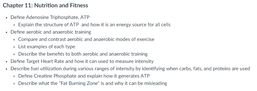 Solved Chapter 11: Nutrition and FitnessDefine Adenosine | Chegg.com