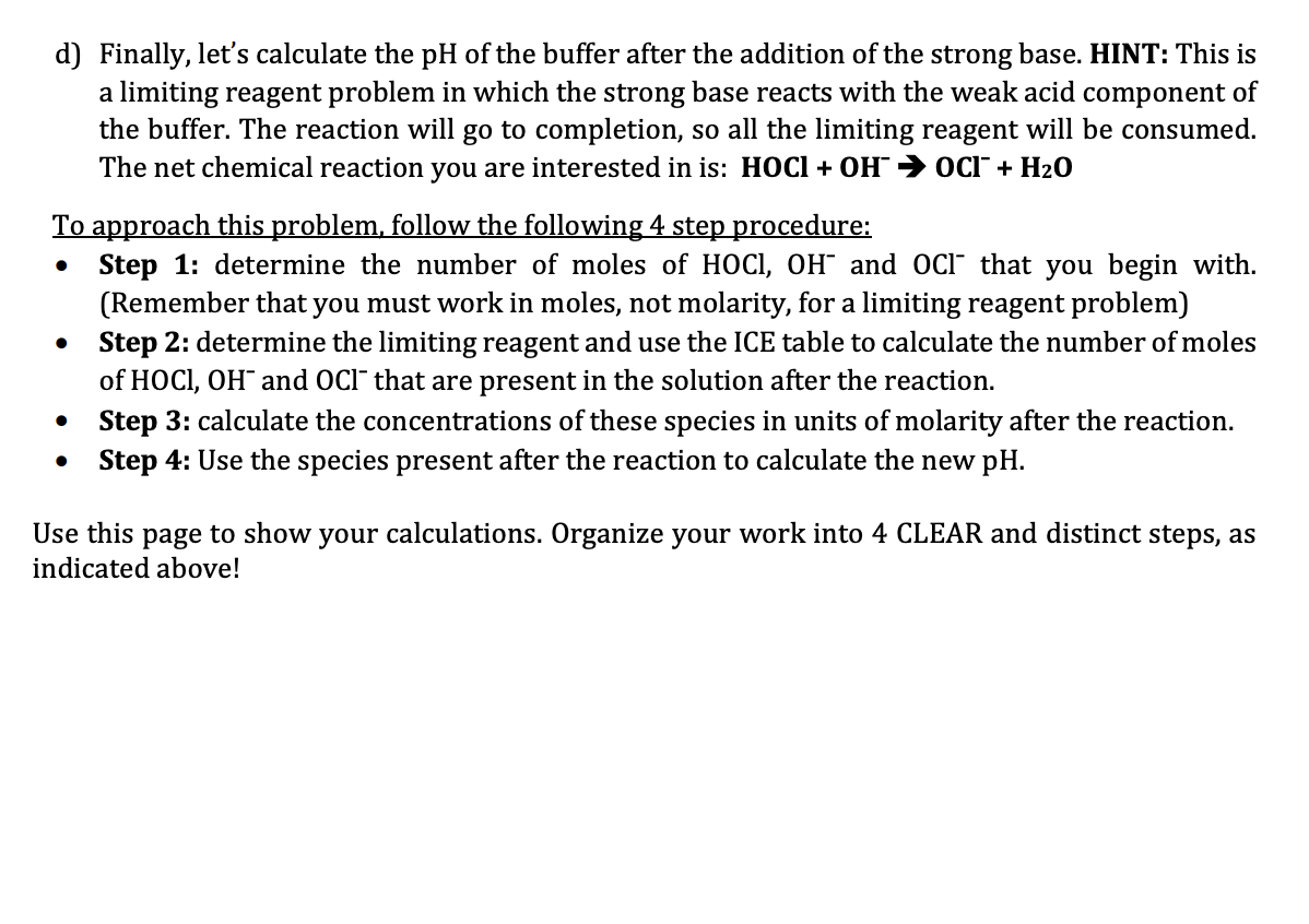 Workshop 4: Buffers A buffer is a solution comprised | Chegg.com