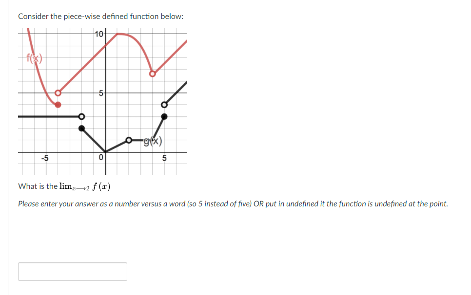 Solved Consider the piece-wise defined function below: 107 5 | Chegg.com
