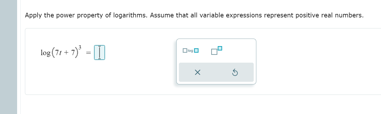 Solved Apply the power property of logarithms. Assume that | Chegg.com