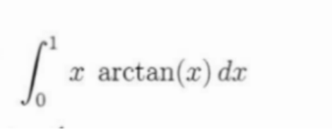 ∫01xarctan(x)dx | Chegg.com