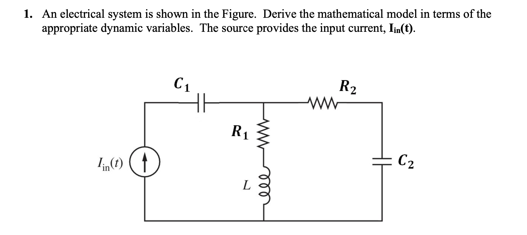 Solved 1. An electrical system is shown in the Figure. | Chegg.com