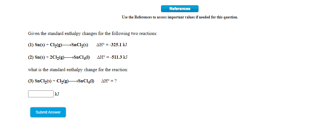 Solved References Use the References to access important | Chegg.com