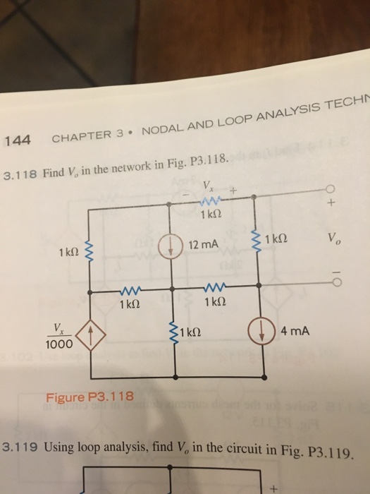 Solved ALYsIS TECHN 144 CHAPTER 3 NODAL AND LOOP AN 3.118 | Chegg.com