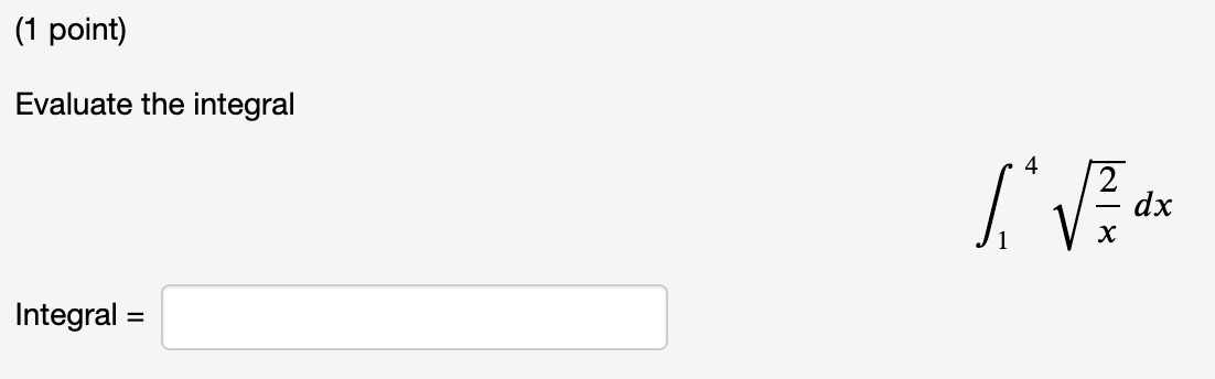 Solved 6 (1 point) Consider the function f(x) = 5 x2 Let | Chegg.com