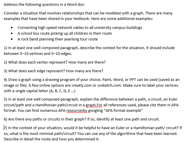 Solved Address the following questions in a Word doc: | Chegg.com