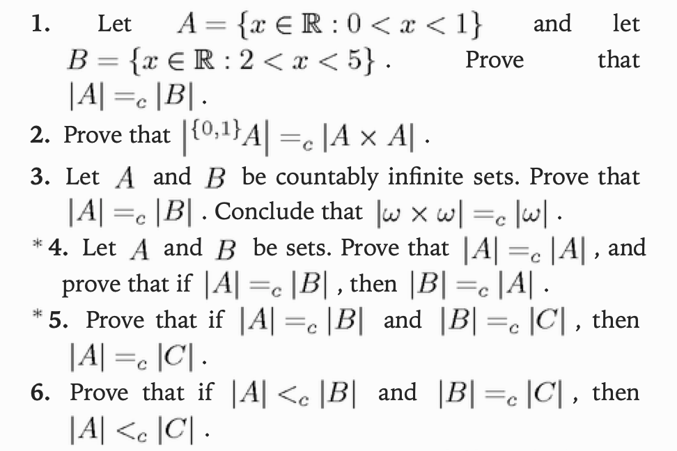 Solved Let Prove 1. A= {x ER:0