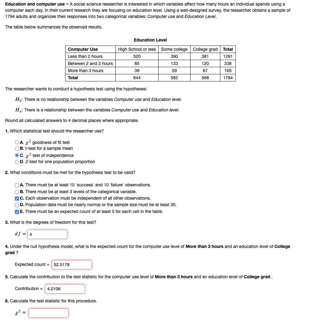 Solved Hi, I ONLY need help on parts 4, 5, and 6. The rest | Chegg.com