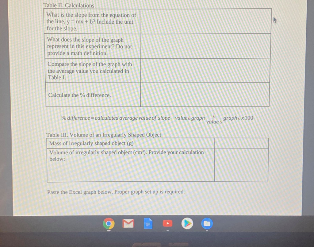 Experiment 2 Graphing and Measurements Report Sheet | Chegg.com