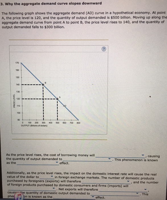 Solved The following graph shows the aggregate demand (AD) | Chegg.com