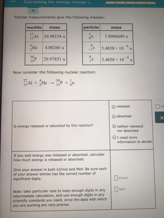 Solved Calculating the energy change i Precise measurements | Chegg.com