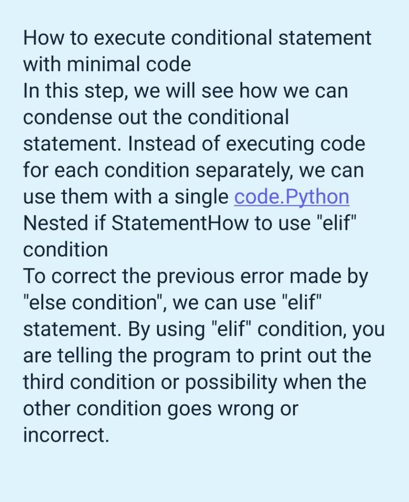 Solved How to execute conditional statement with minimal | Chegg.com
