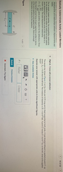 Solved Statically Indeterminate Axially Loaded Members | Chegg.com