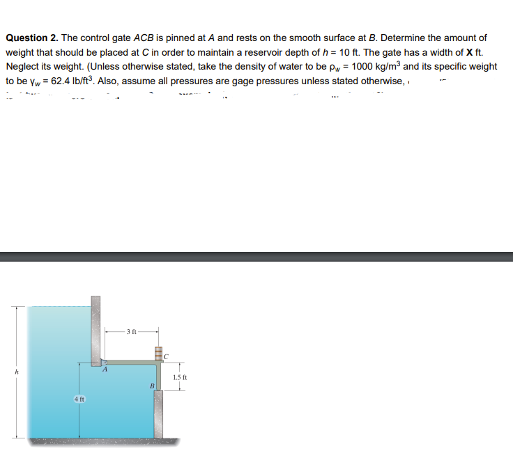 Solved Question 2. The control gate ACB is pinned at A and | Chegg.com