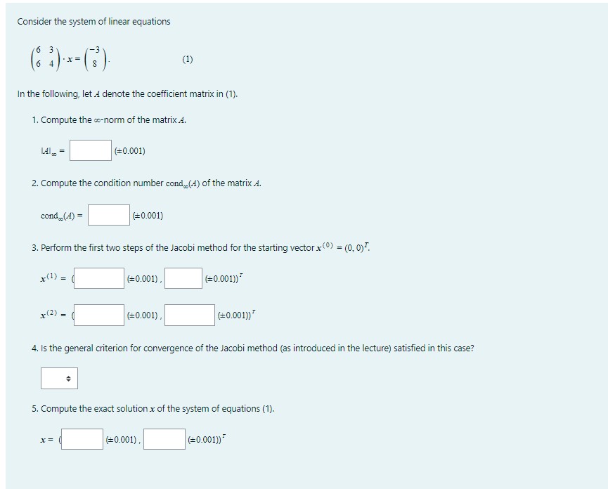 Solved Consider the system of linear equations | Chegg.com