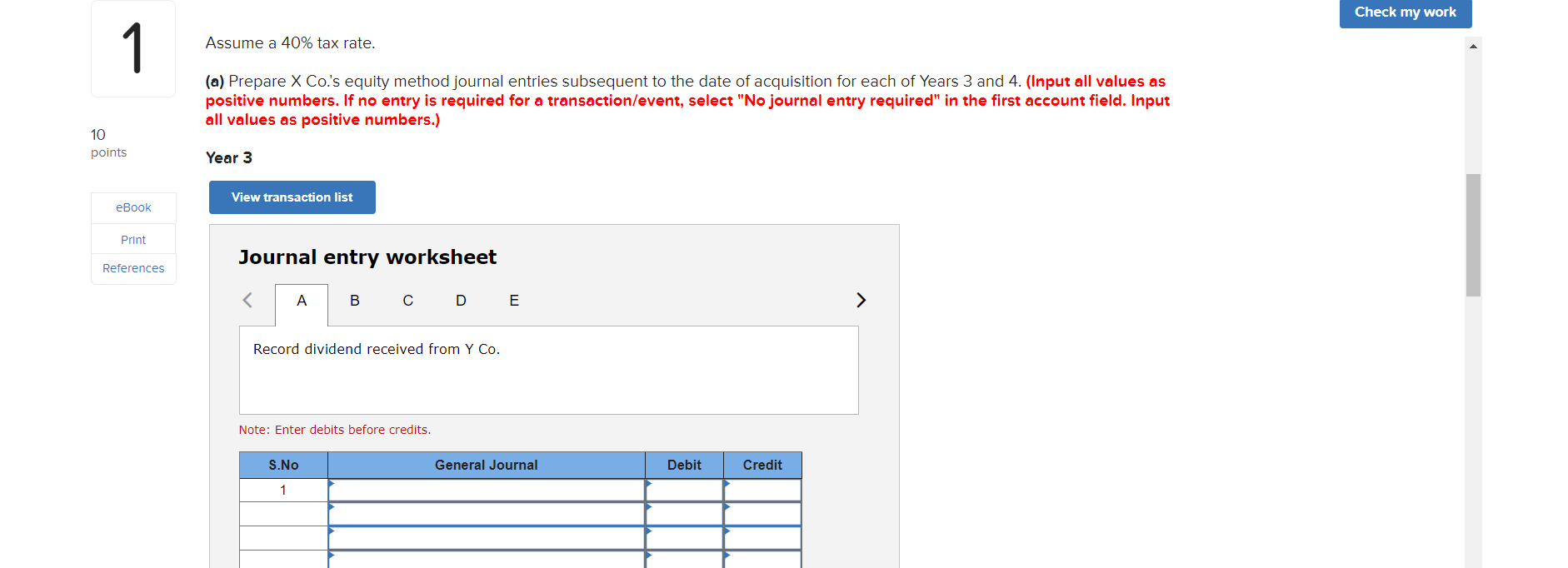 Solved (a) Prepare X Co.'s equity method journal entries | Chegg.com